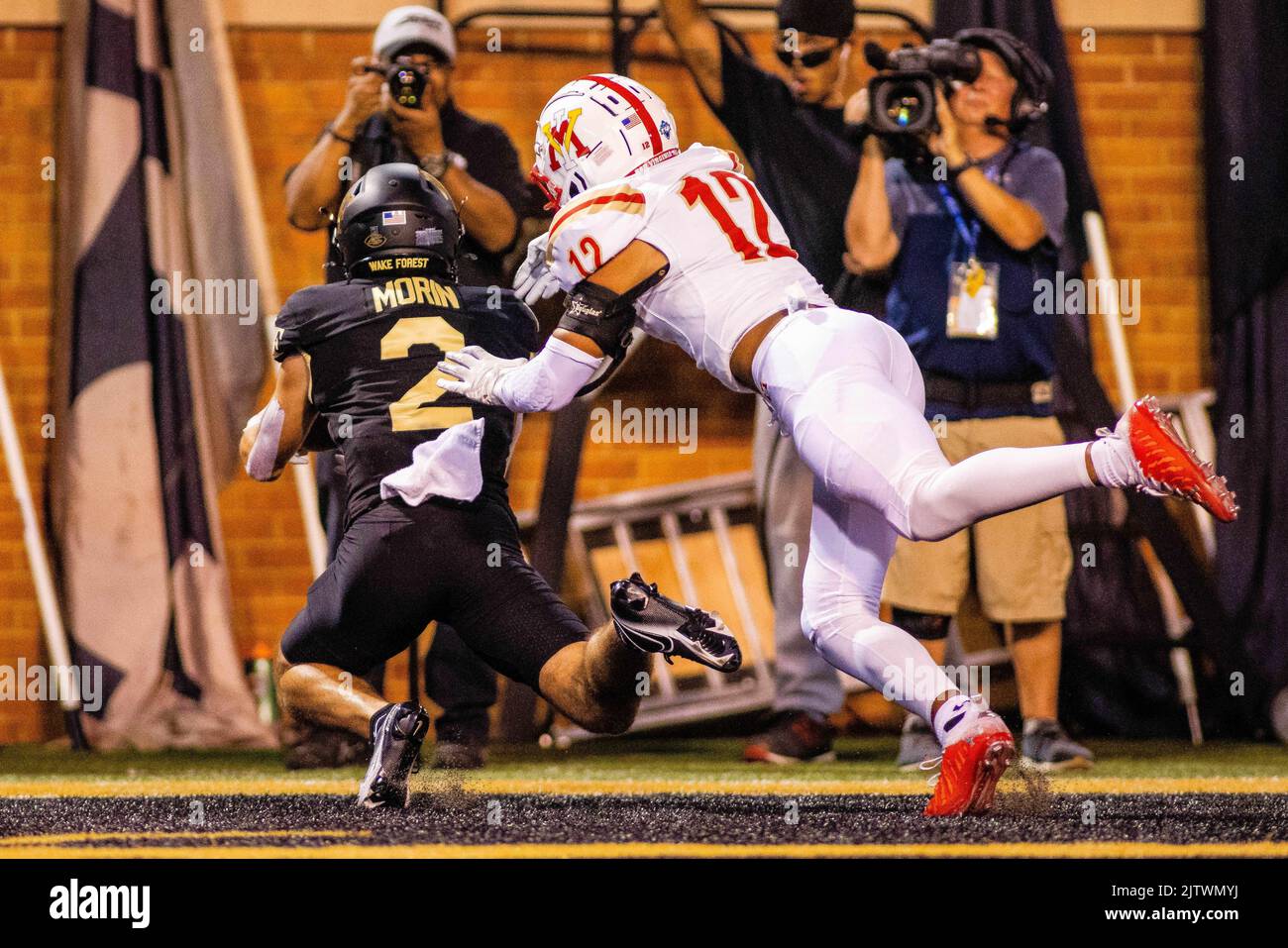 1 septembre 2022 : Taylor Morin, grand receveur de Wake Forest Daemon ...