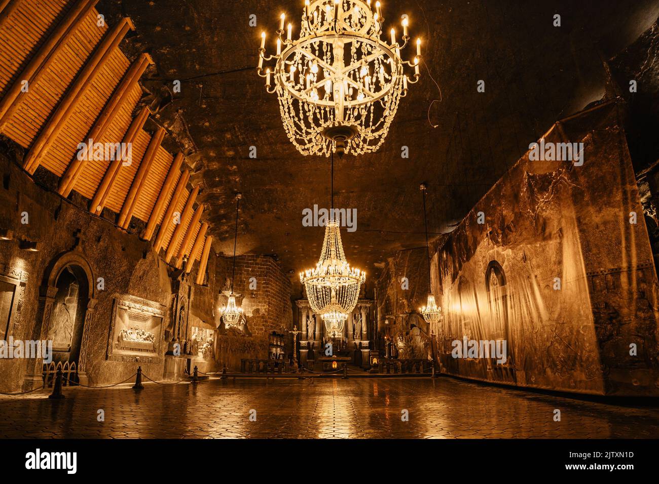 Pologne-18 décembre,2021.Mine de sel de Wieliczka.site du patrimoine de ...