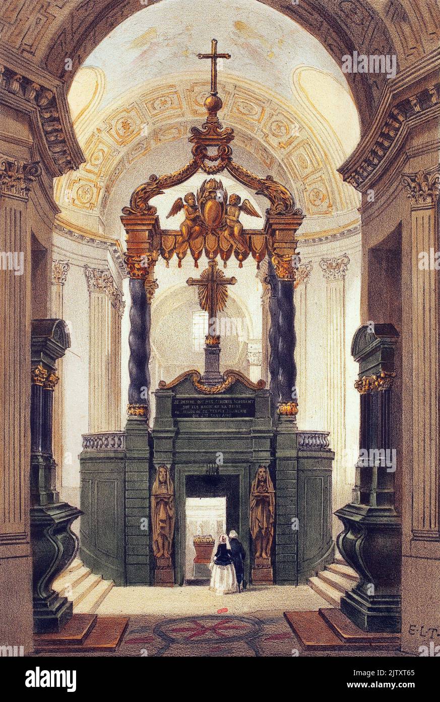 Tombeau de Napoléon Bonaparte (1769-1821), vue du Dôme, Saint Louis des ...