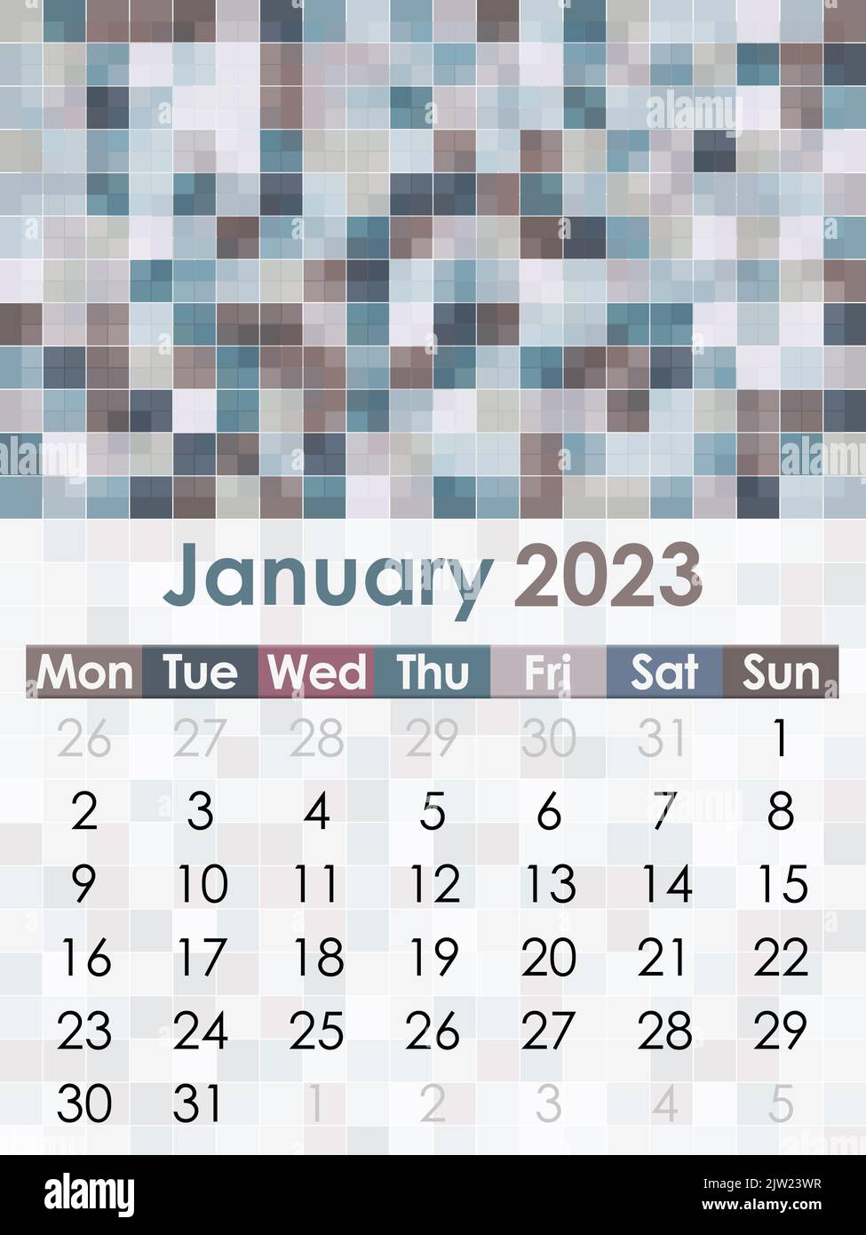 Vecteur de calendrier 2023 Banque de photographies et d’images à haute résolution - Alamy