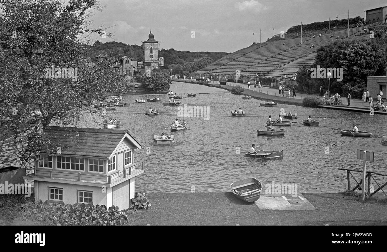 Une Vue C 1960 Au dessus Du Lac De Navigation De Plaisance De