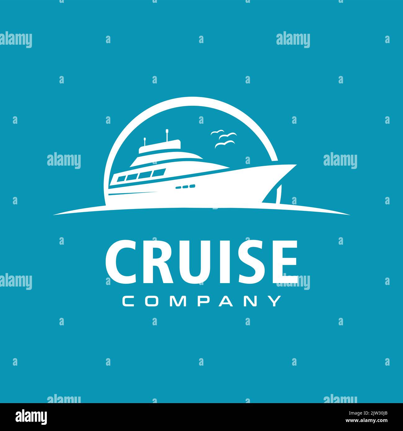 Logo bateau de croisière yacht silhouette vector design Image ...