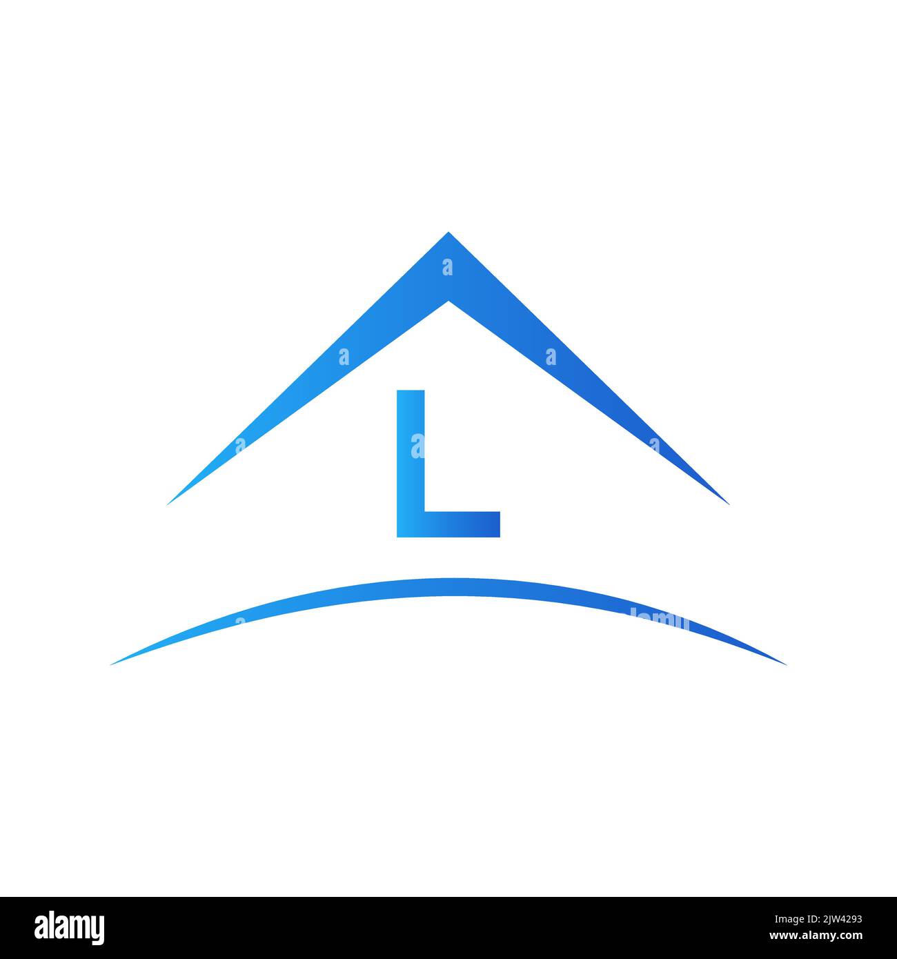Logo l et toit Banque d'images vectorielles - Alamy