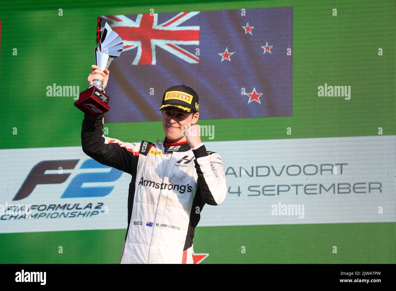 Podium ARMSTRONG Marcus (nzl), Grand Prix Hitech, Dallara F2, portrait ...