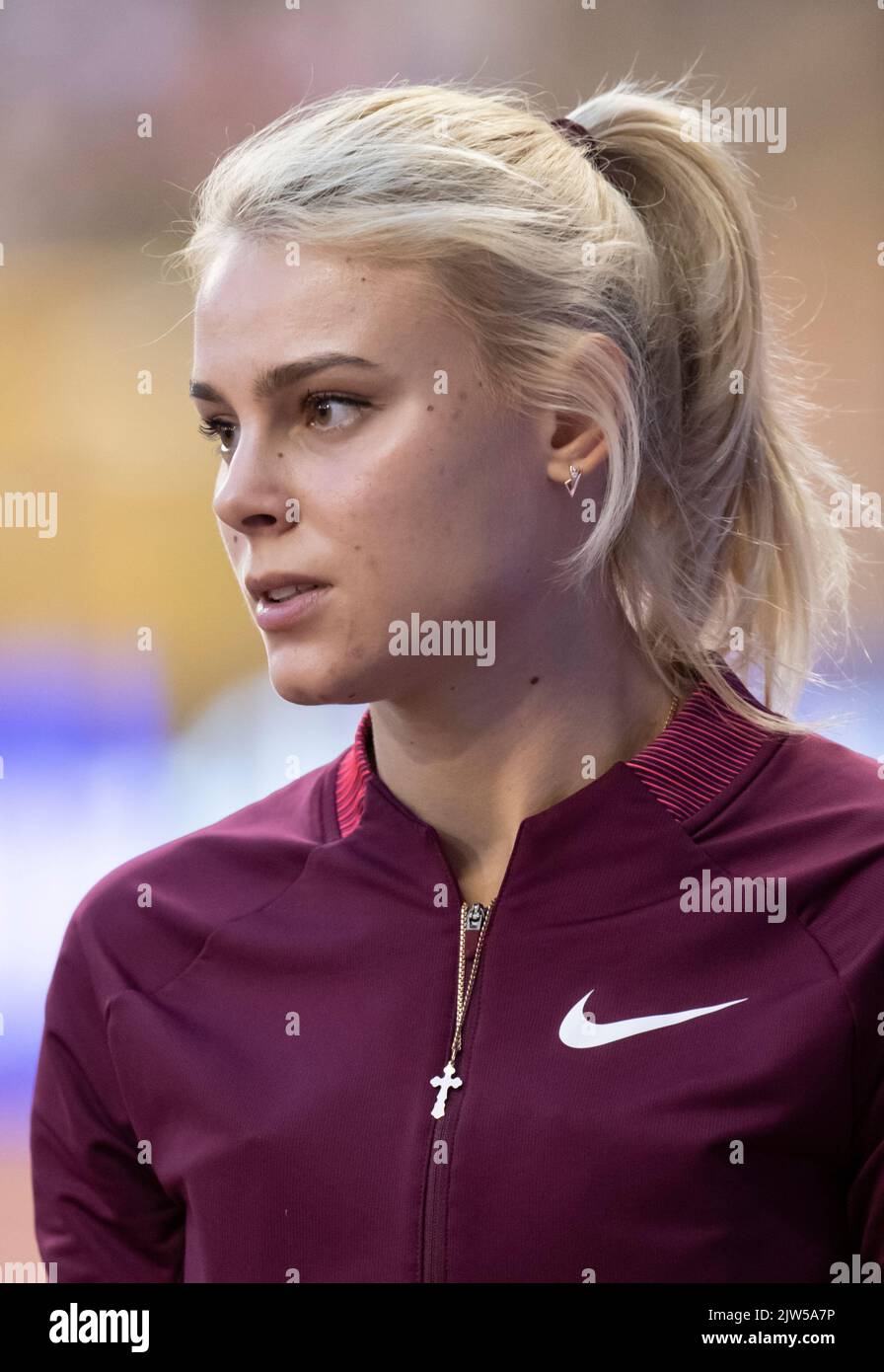 Yuliya Levchenko, de l’Ukraine, s’affrontant au saut en hauteur féminin ...