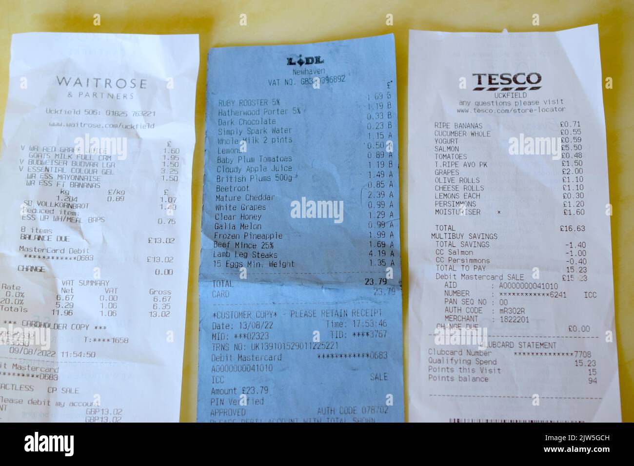 Tesco receipt Banque de photographies et d’images à haute résolution ...