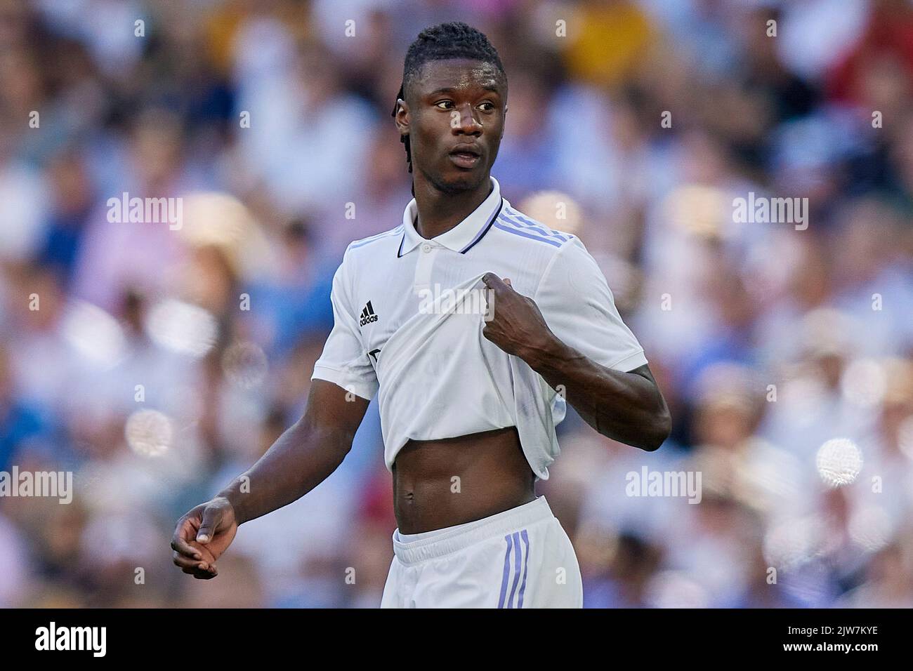 Eduardo Camavinga du Real Madrid pendant le match de la Liga entre le Real Madrid et le Real ...