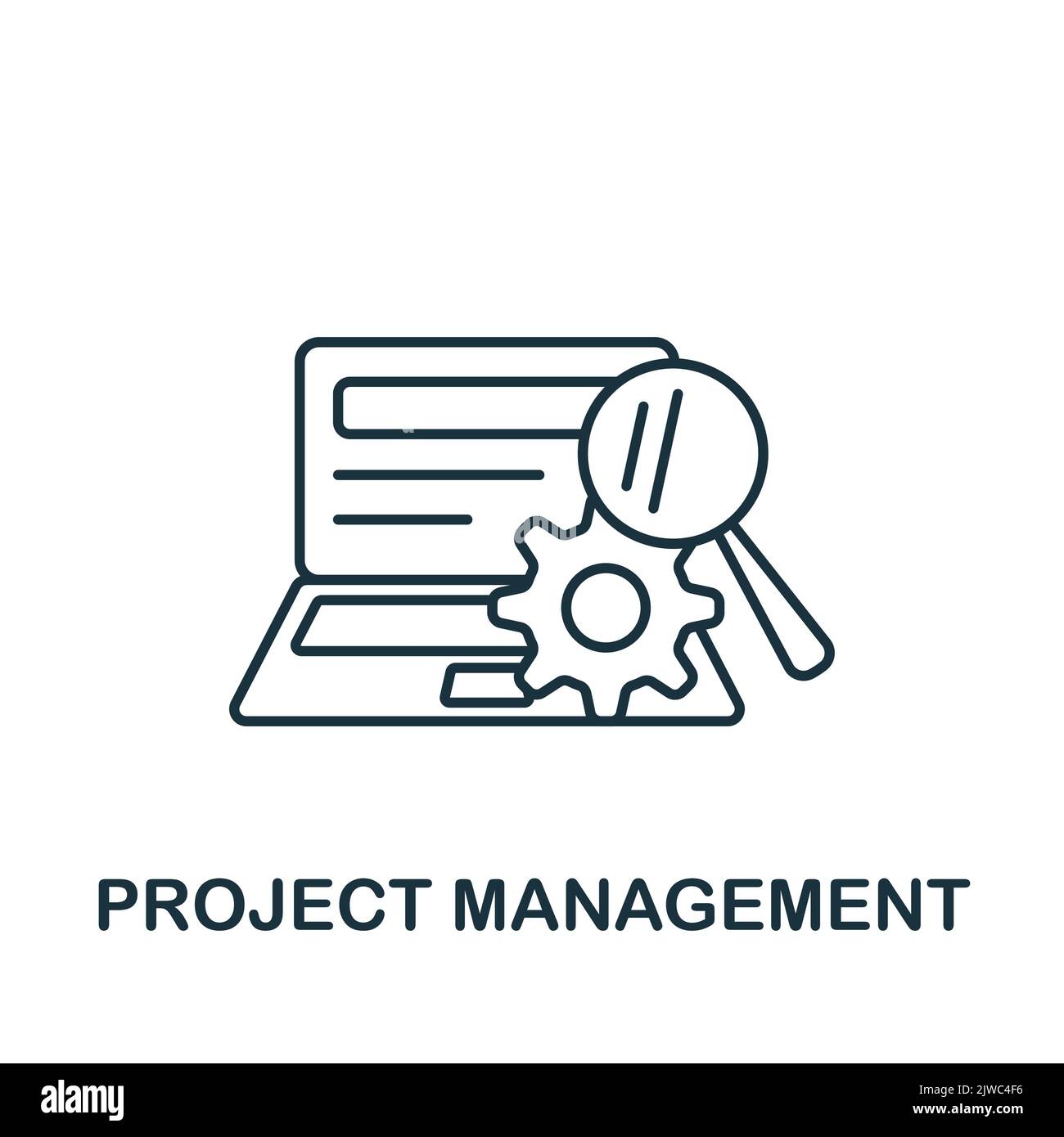 Icône gestion de projet. Line simple Web Development icon pour les ...