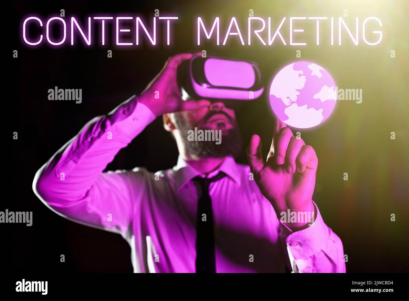 Affichage conceptuel contenu MarketInvolve la création et le partage de ...