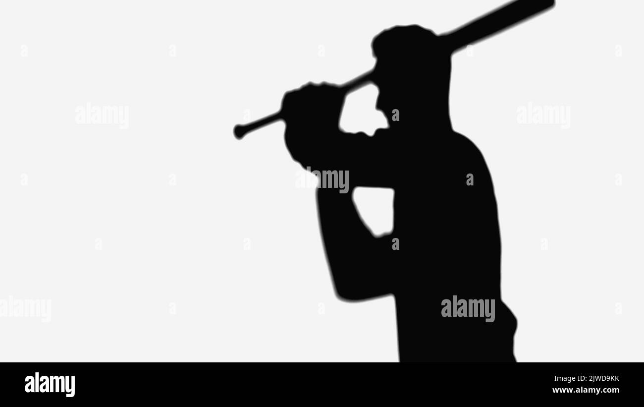 Silhouette de chauve souris Banque d'images noir et blanc - Alamy