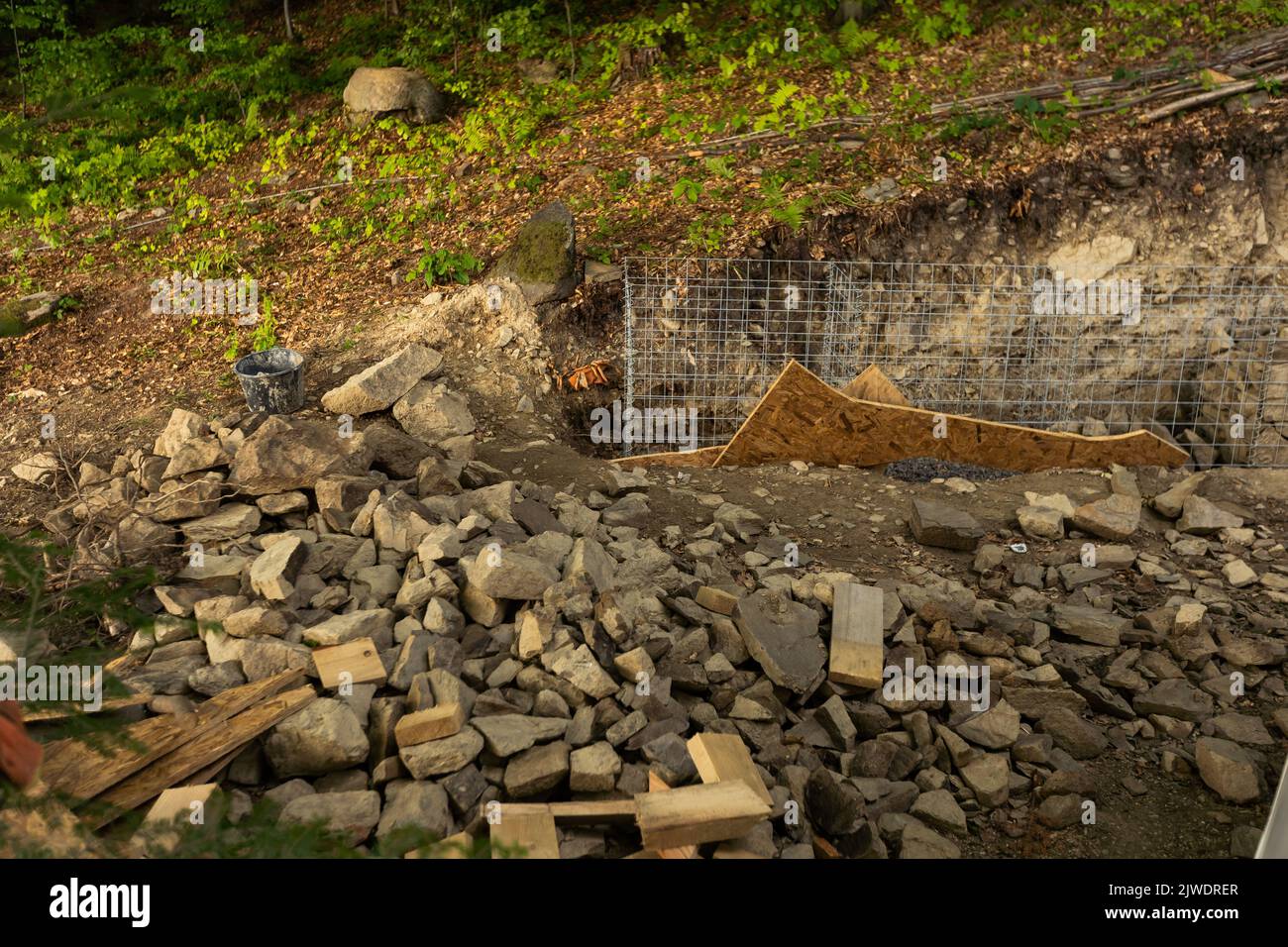 Renforcement des talus de construction Banque de photographies et d ...