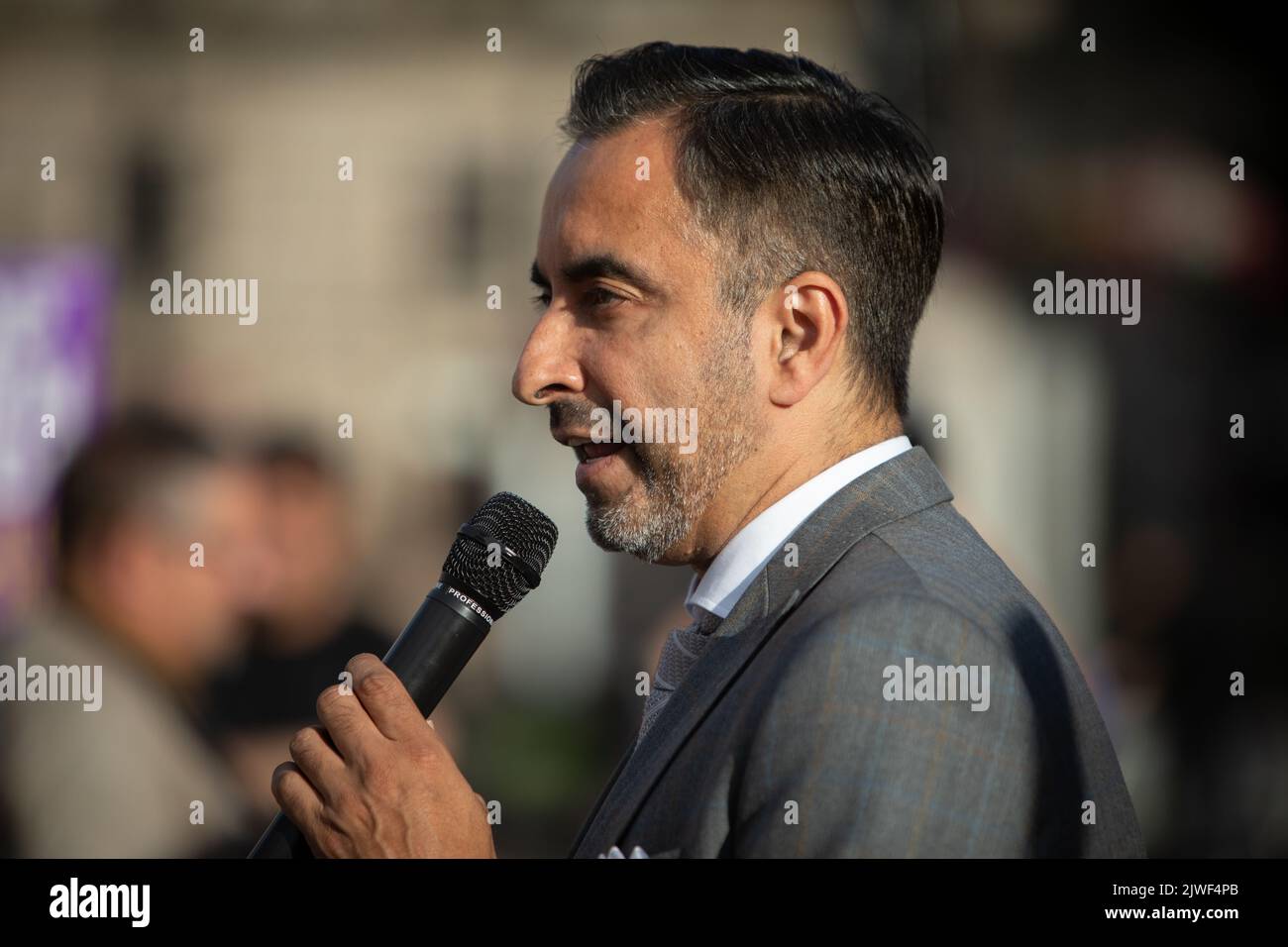 Glasgow, Écosse, 5 septembre 2022. Aamer Anwar, activiste politique ...