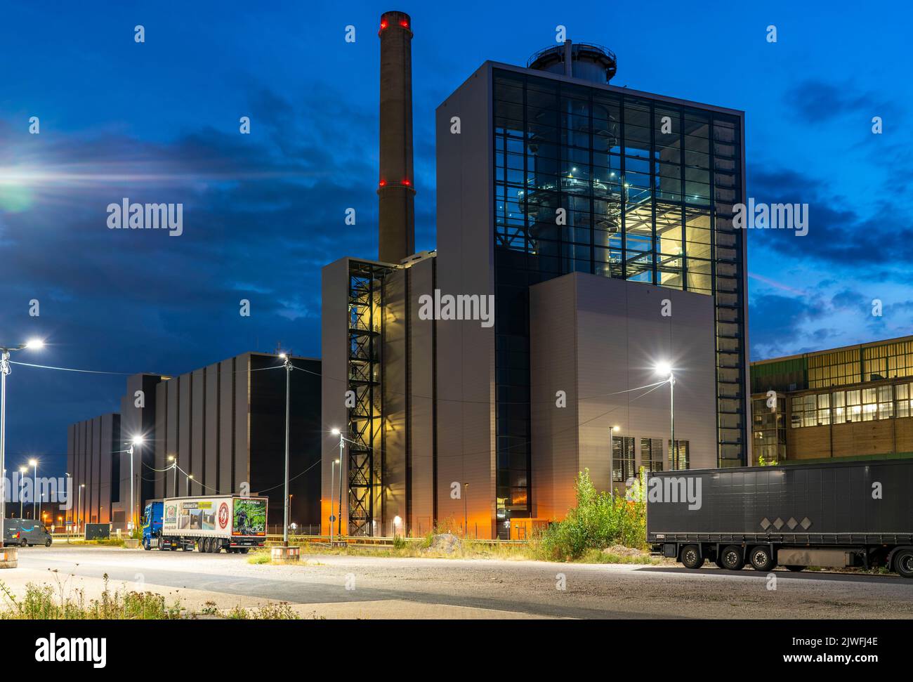 La centrale à gaz naturel de Lausward, la centrale à turbine à gaz et à ...