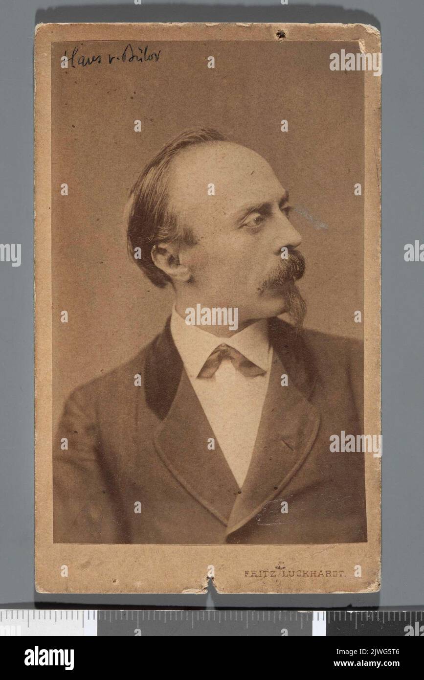 Portrait de Hans von Bülow (1830-1894), pianiste, chef d'orchestre et ...