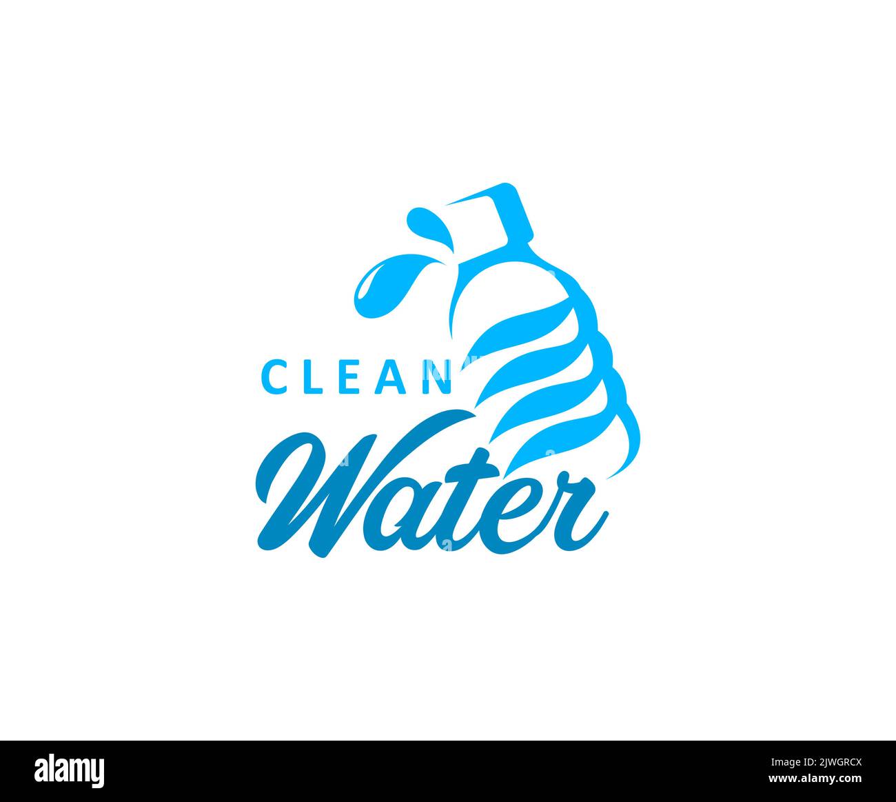 Icône eau propre. Symbole du service de distribution ou de livraison d ...