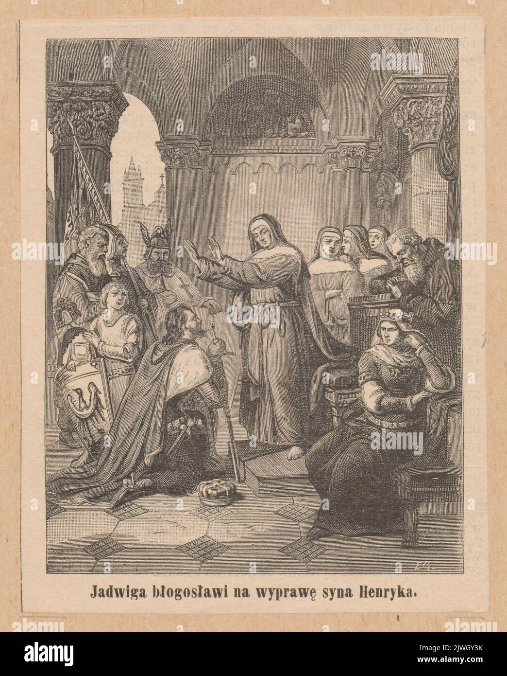 Reproduction d'une peinture: Aleksander Lesser (1818-1884), Jadwiga ...