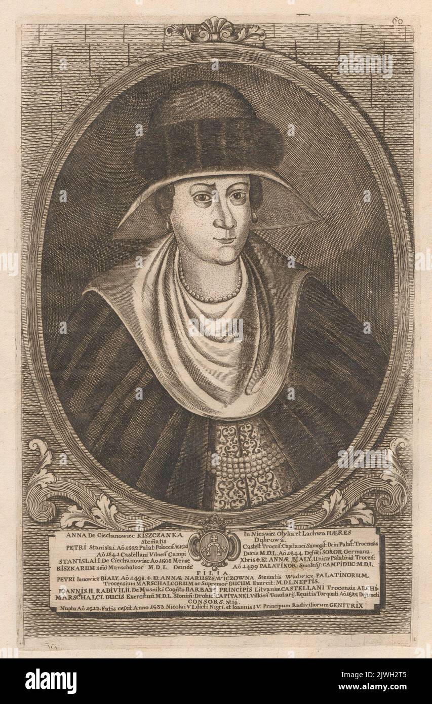 Portrait d'Anna Radziwiłł née Kiszko, épouse de Jan II Mikołaj ...