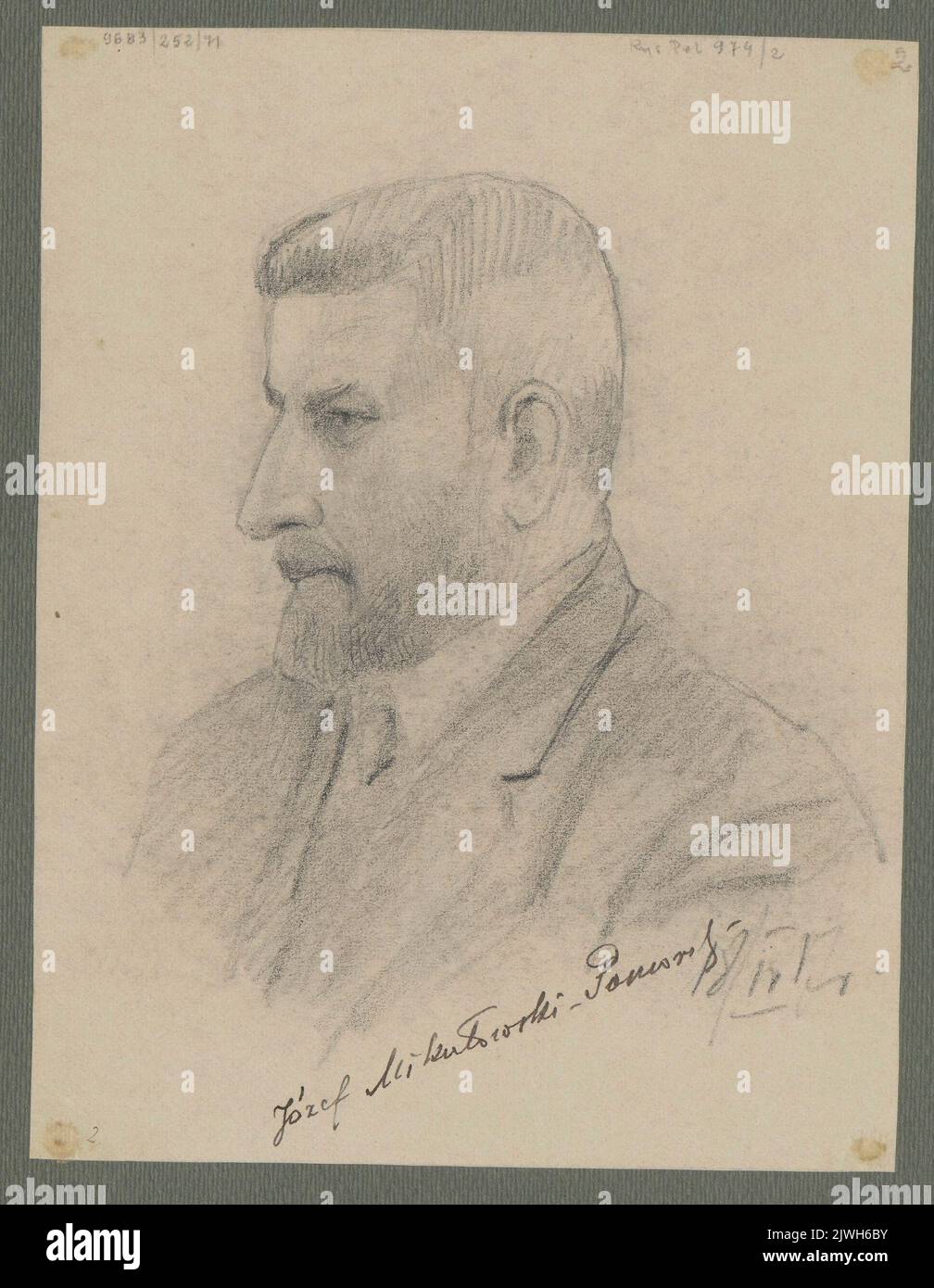 Portrait de Józef Mikułowski-Pomorski dans l'album avec portraits des ...