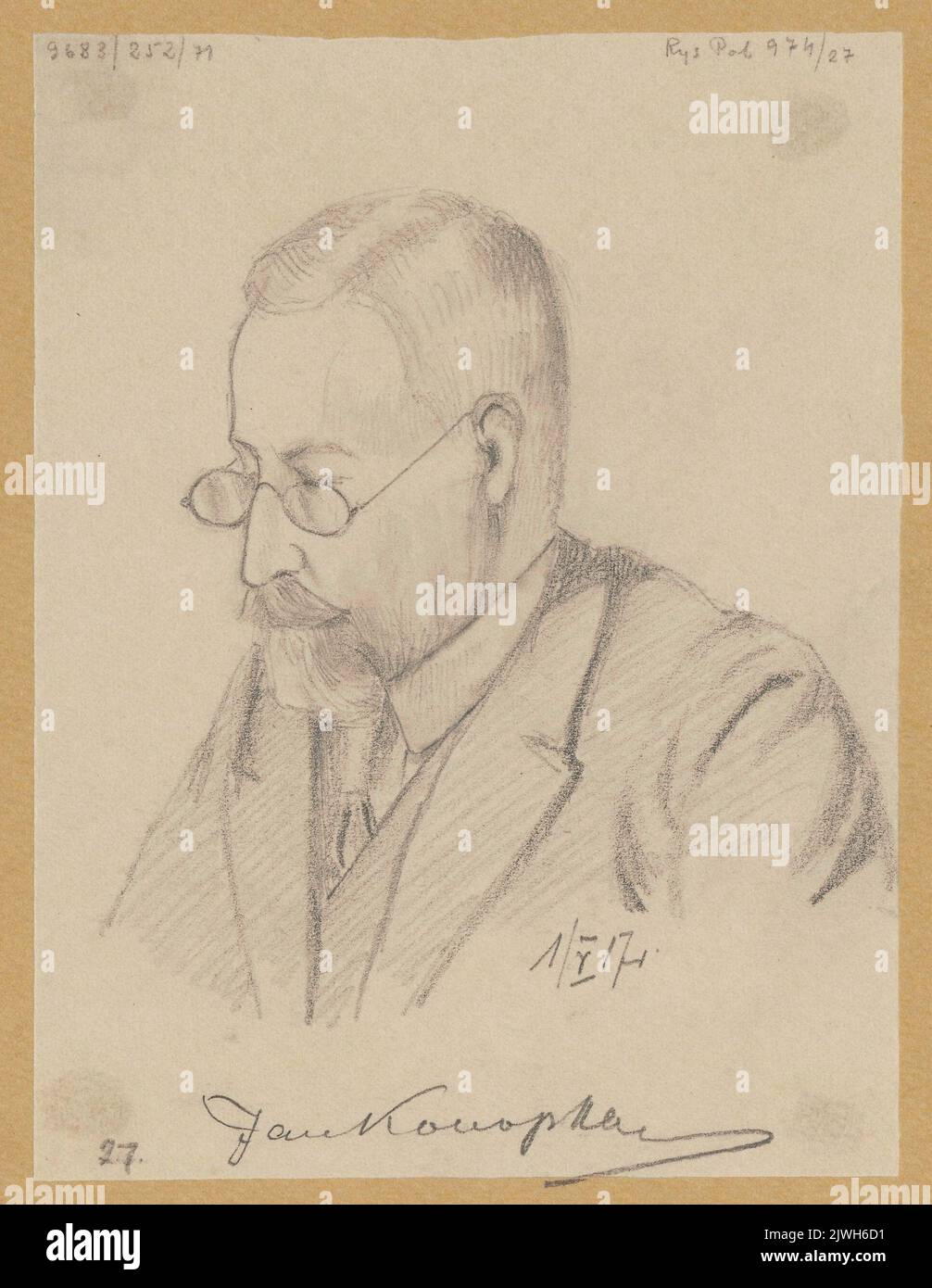 Portrait de Jan Konopka dans l'album avec portraits des membres du ...