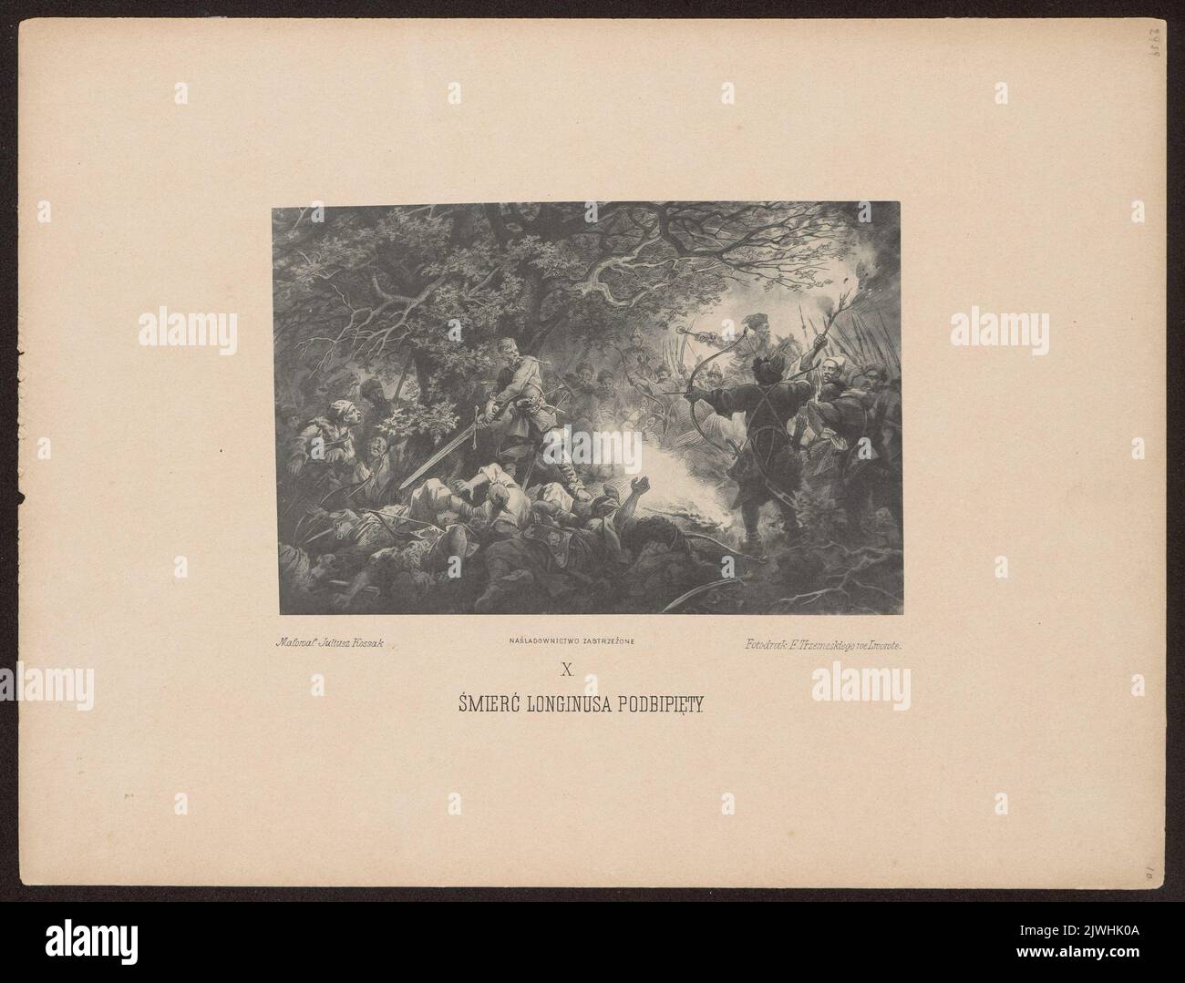 La mort de Longinus Podbipięta - illustration pour le roman de Henryk ...