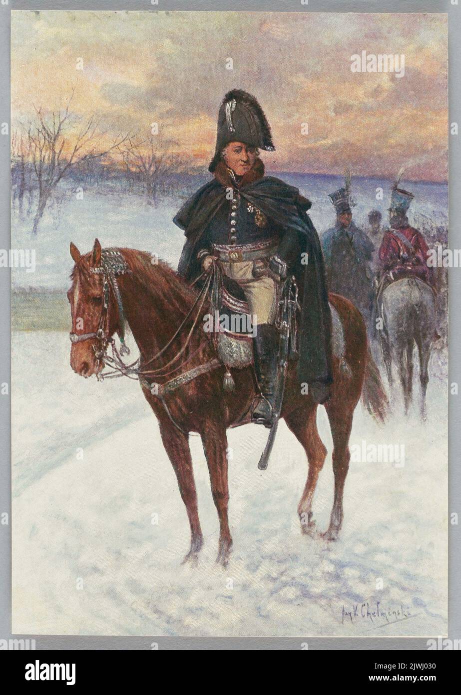 Reproduction d'un tableau: Chełmiński, Jan (1851-1925), Napoleon na ...