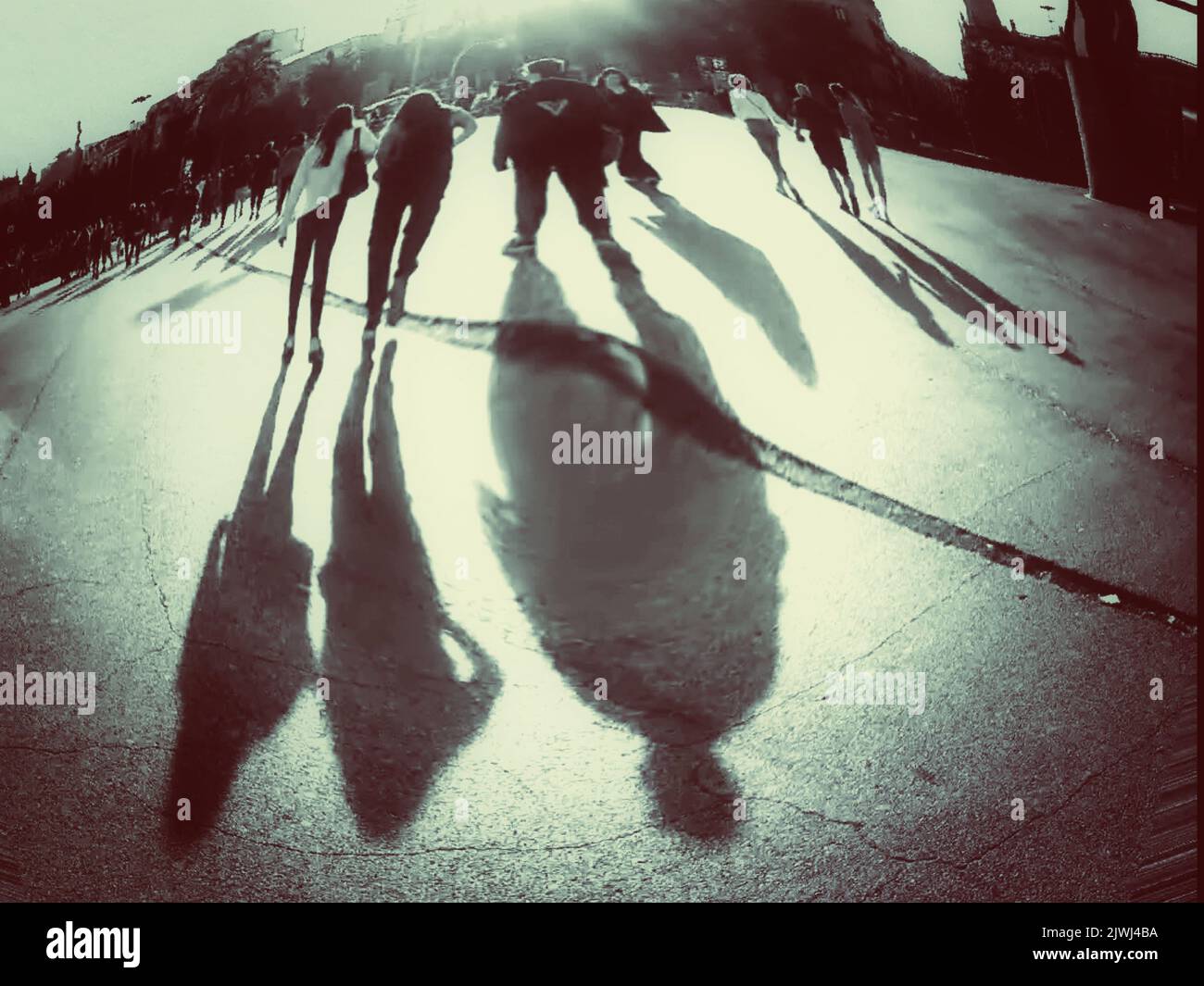 Silhouette group people square Banque de photographies et d’images à haute résolution - Alamy