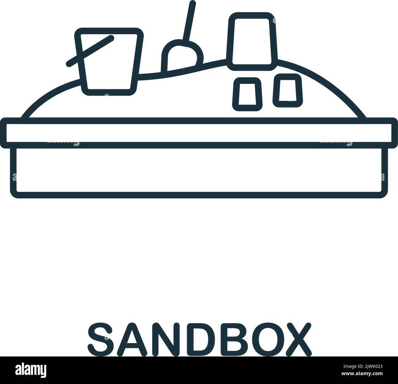 Icône de sandbox. Icône bébé simple monochrome pour les modèles, la ...
