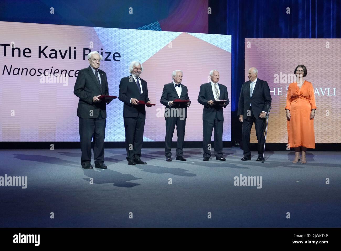 Oslo, Norvège 20220906.le roi Harald remet le Kavlipris à Harald Rose ...