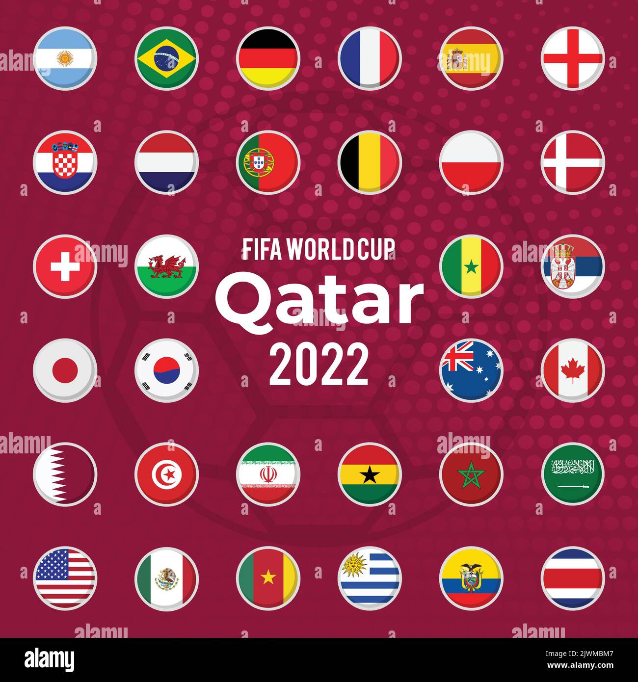 Tous Les Drapeaux Des Pays Participants De La Coupe Du Monde De Tous Les Drapeaux Des Pays Participants De La Coupe Du Monde De