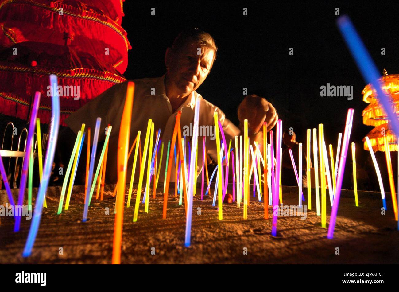 Geoff Thwaites, homme d'affaires australien qui vit à Jakarta, place ce ...