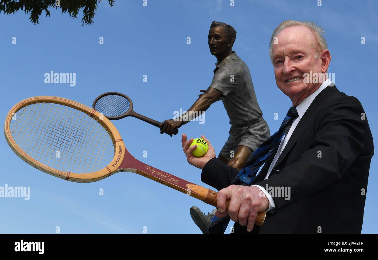La légende australienne du tennis Rod laver dévoile une statue plus ...