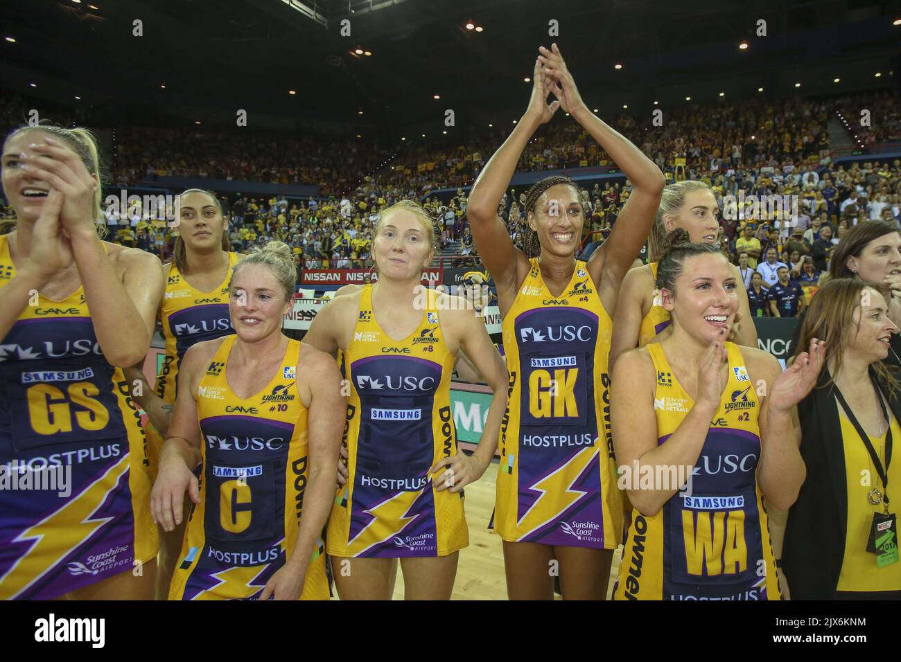 Les joueurs de Lightning célèbrent leur victoire lors de la grande ...