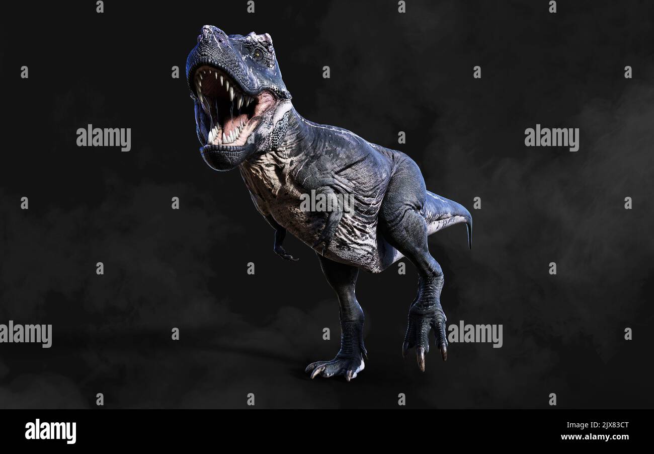Tyrannosaurus rex dinosaurs background 3d Banque de photographies et d’images à haute résolution ...