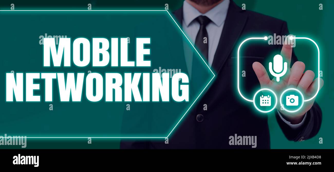 Légende conceptuelle réseau mobile réseau de communication où la dernière liaison est sans fil ...