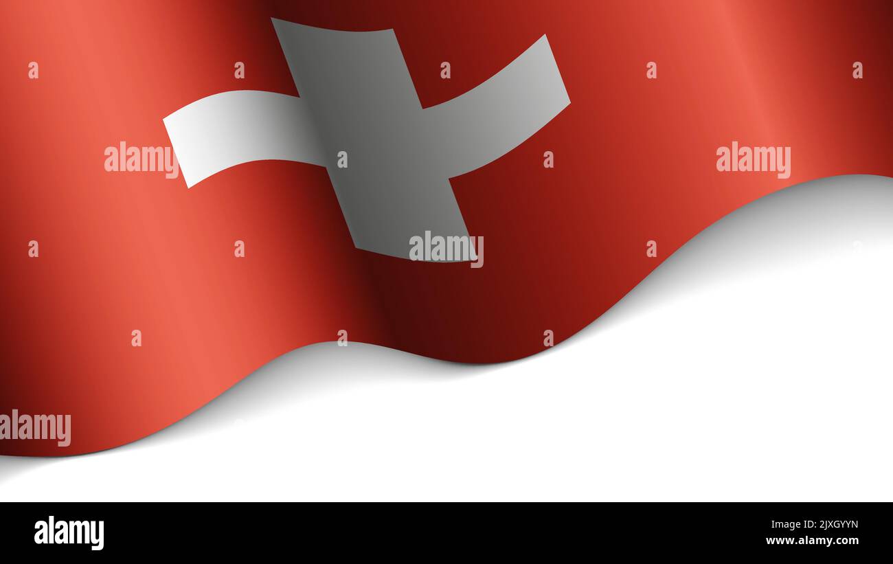 Drapeau blanc croix rouge Banque d'images vectorielles - Alamy