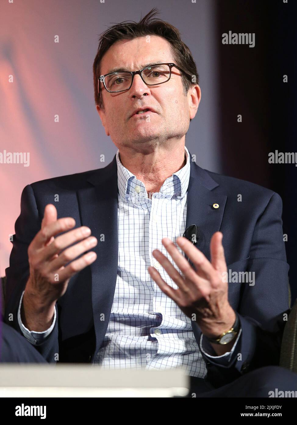 Greg Combet prend la parole au Congrès de l'ACTU à Brisbane, mardi, 17 ...