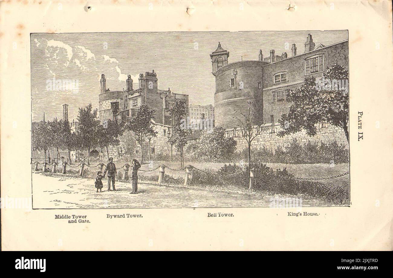 Middle Tower and Gate, Byward Tower, Bell Tower, King's House de la ...