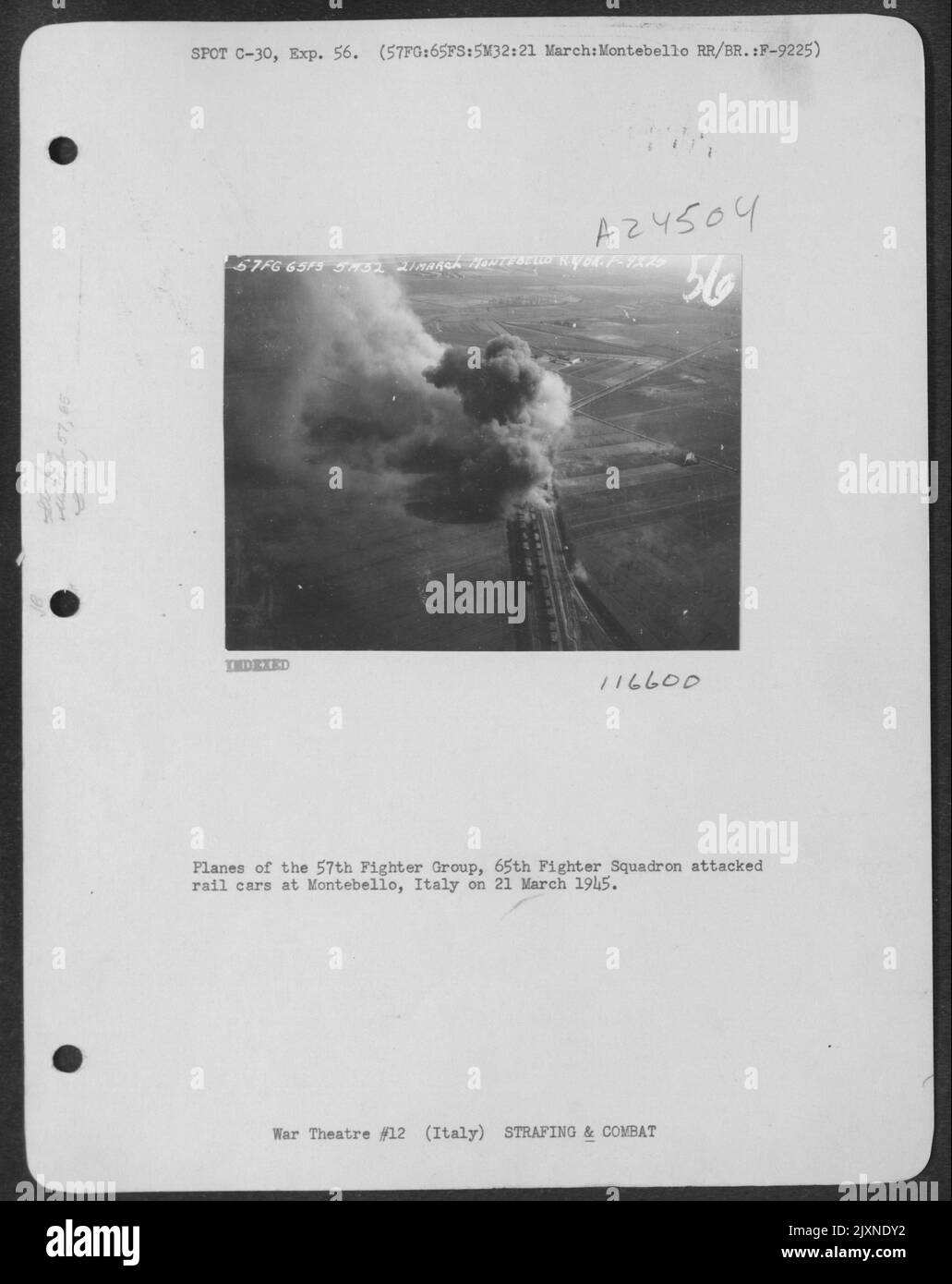 Les avions du 57th Fighter Group, 65th Fighter Squadron, ont attaqué ...