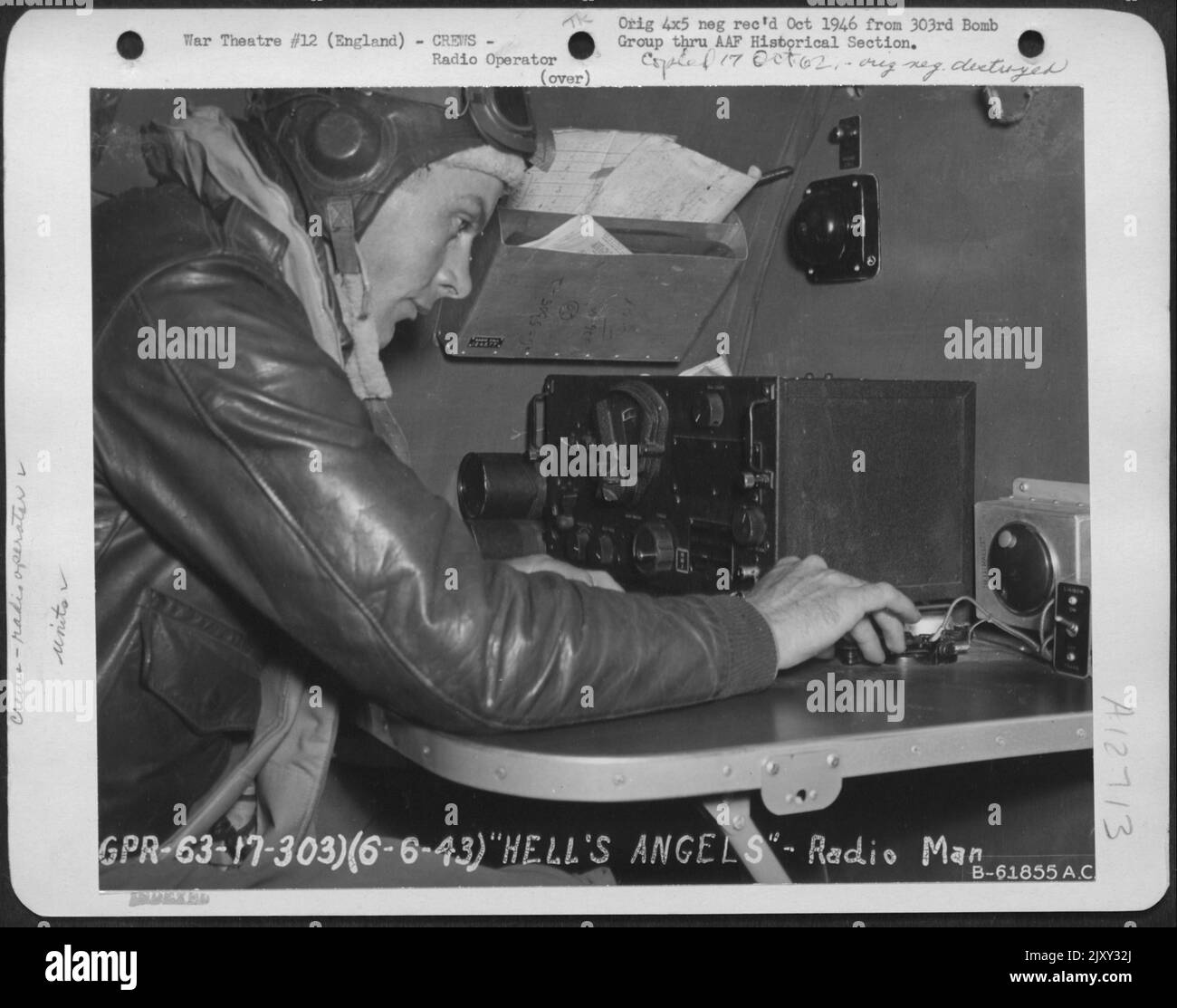 Opérateur radio du Boeing B-17 'Forteresse volante' HelL'S Angels ...