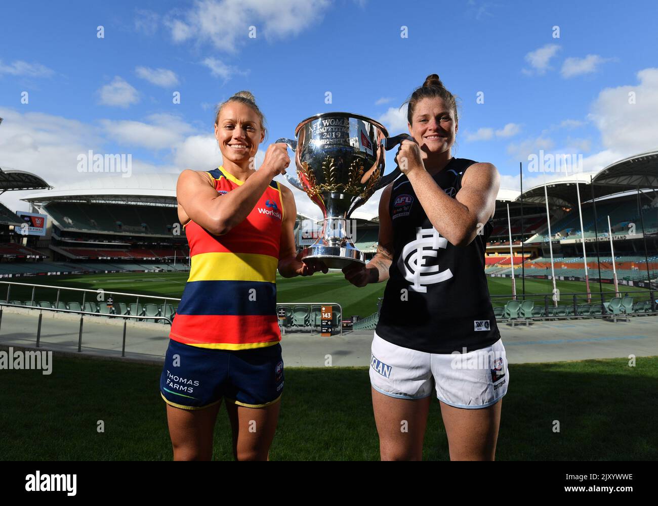 Les joueurs en finale de l'AFLW, le capitaine Carlton Blues BRI Davey ...