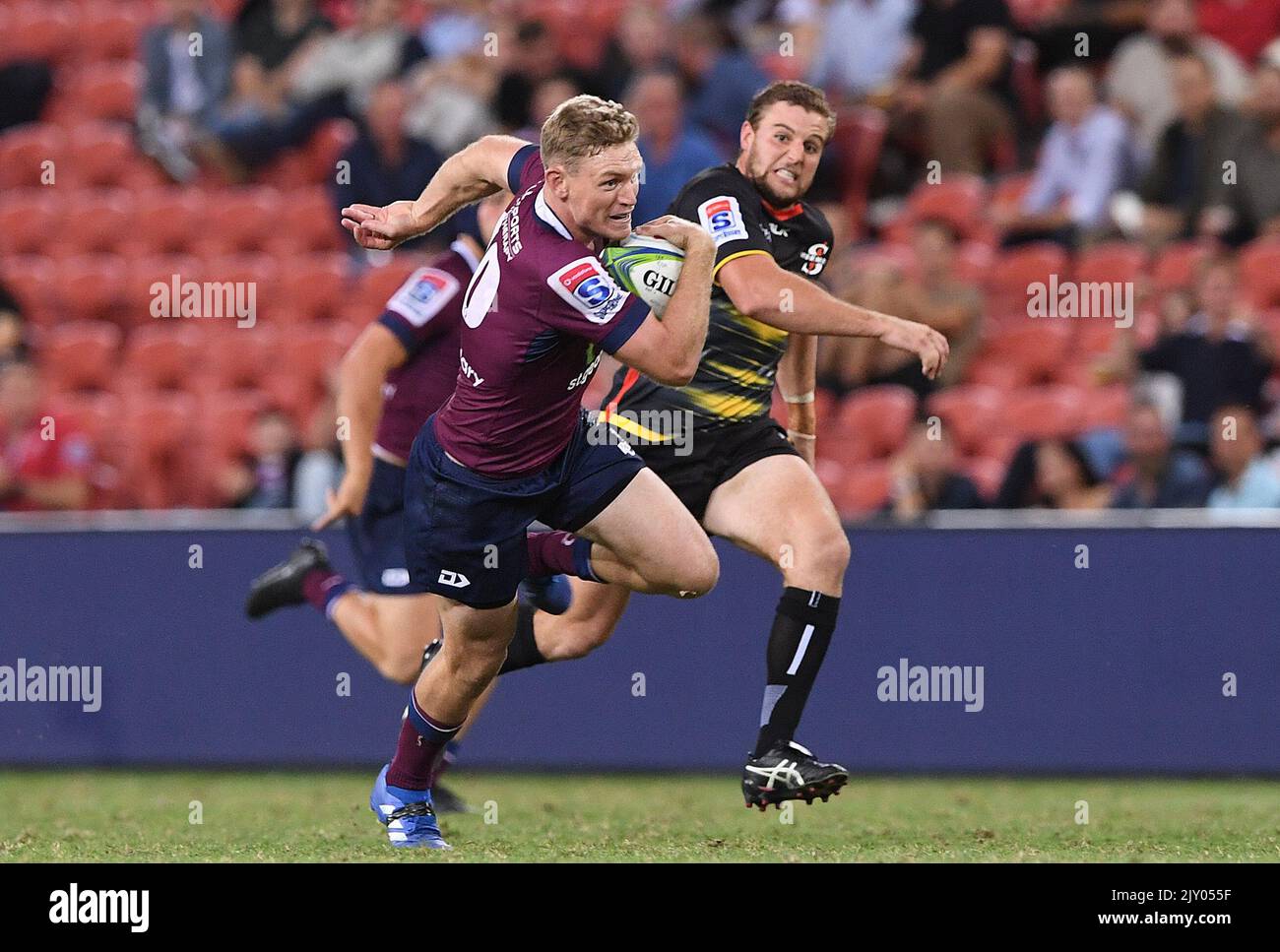 Bryce Hegarty of the Reds lors du match de rugby Super de la série 8 ...