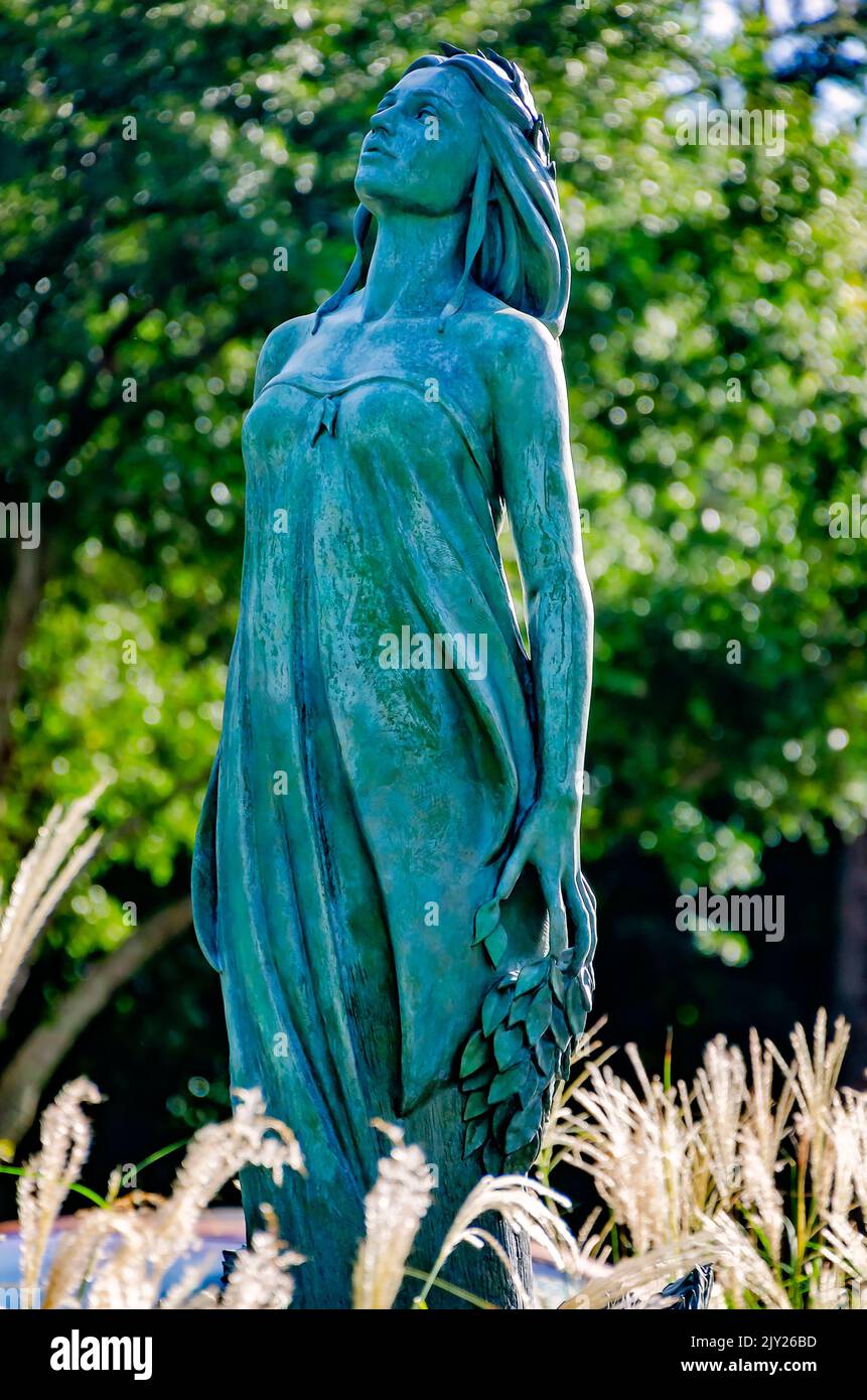 Une statue de Daphne, une naiade dans la mythologie grecque, se dresse ...