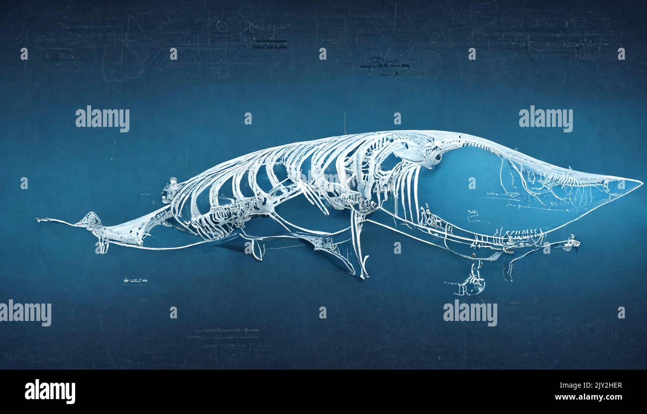 Dessin squelette baleine Banque de photographies et d’images à haute ...