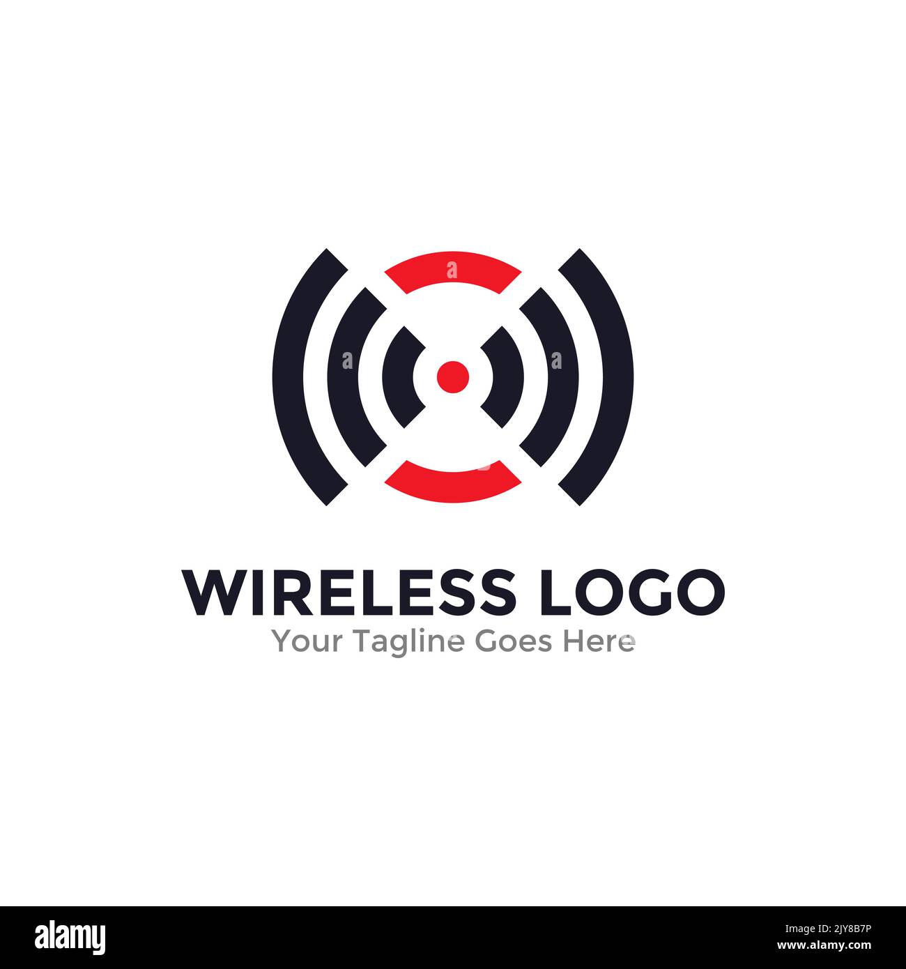 Modèle de logo Wireless signal. Logo Wi-Fi, vecteur d'icône d'ondes ...