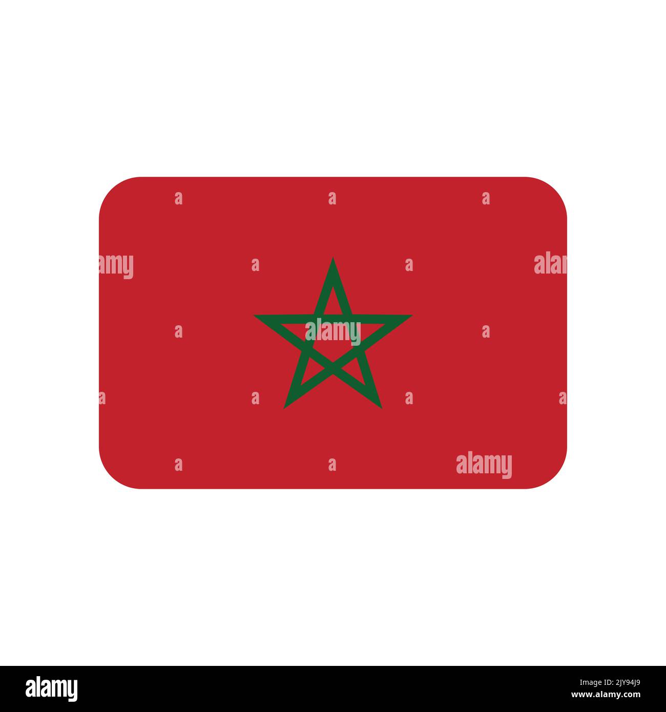 Drapeau du maroc sur fond blanc Banque d'images vectorielles - Alamy