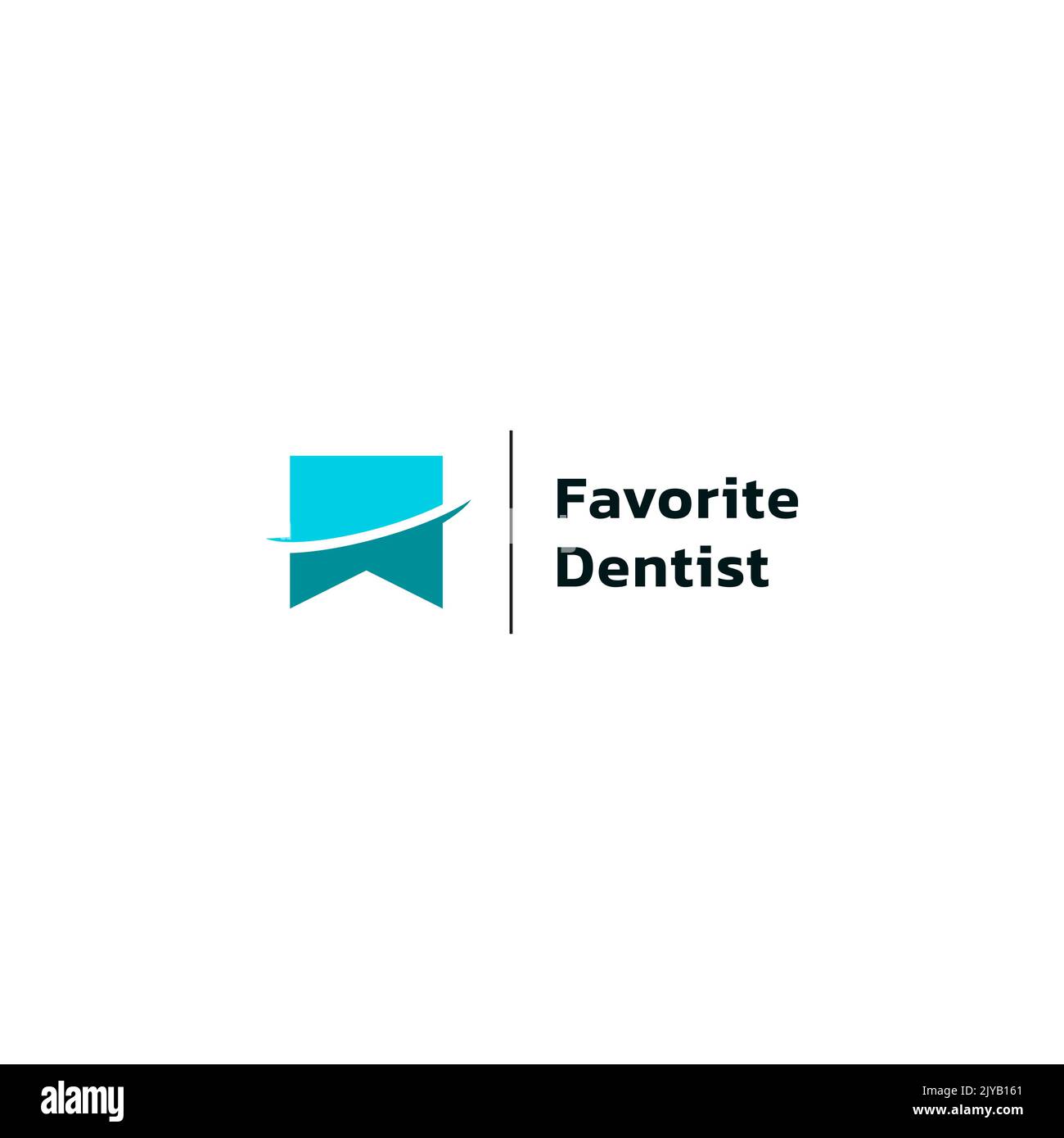 Simple logo abstrait design favori icône et dent. Logo du dentiste ...
