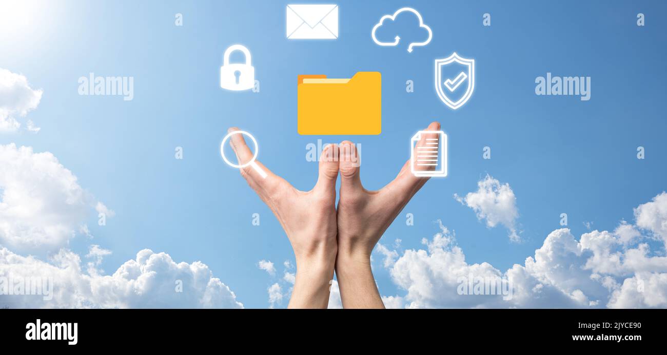 Système de gestion de documents DMS .wman dossier de garde et icône de ...