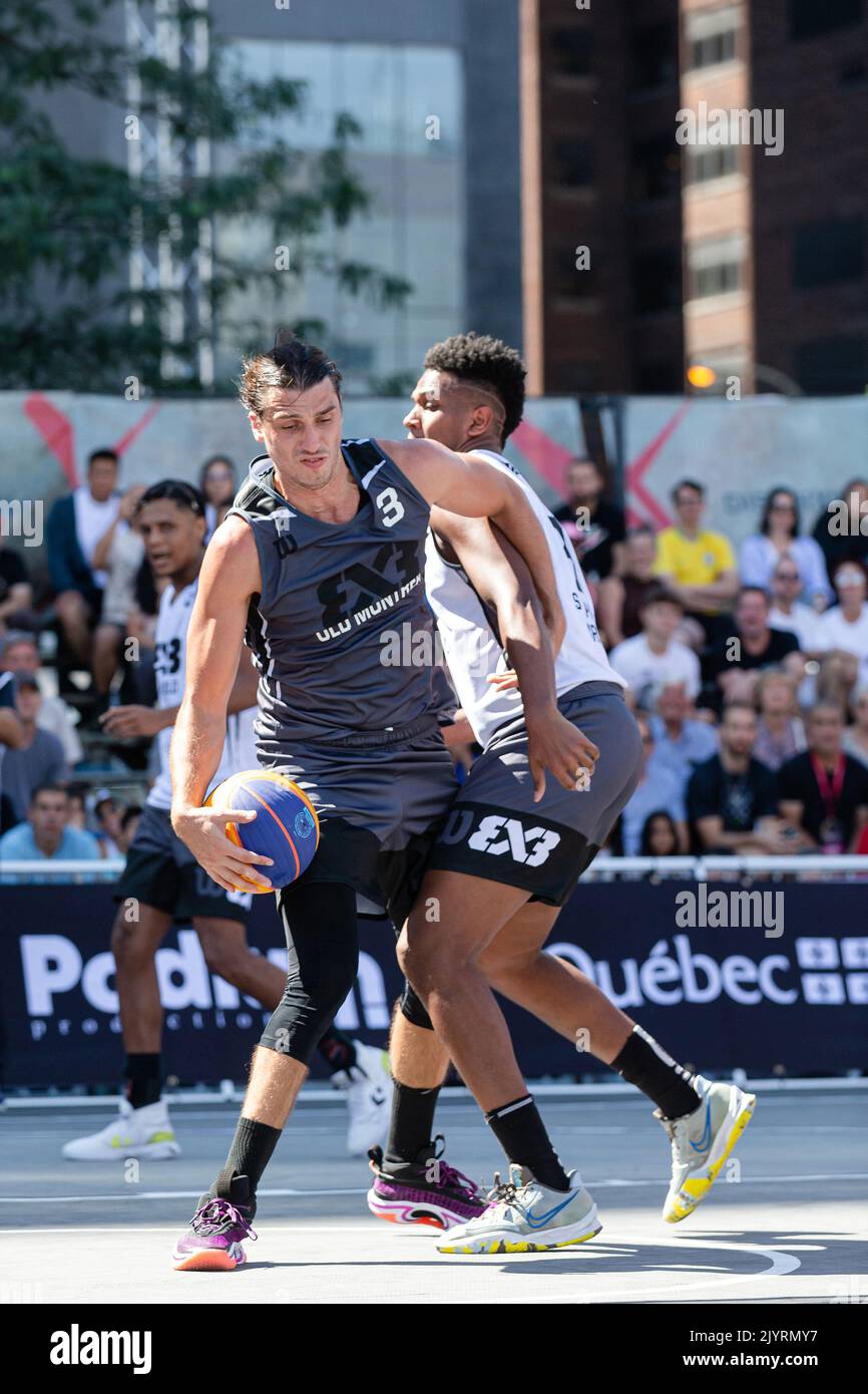 Montréal, Canada, 03 septembre 2022 : Gregory Faulkner (gris) de l ...