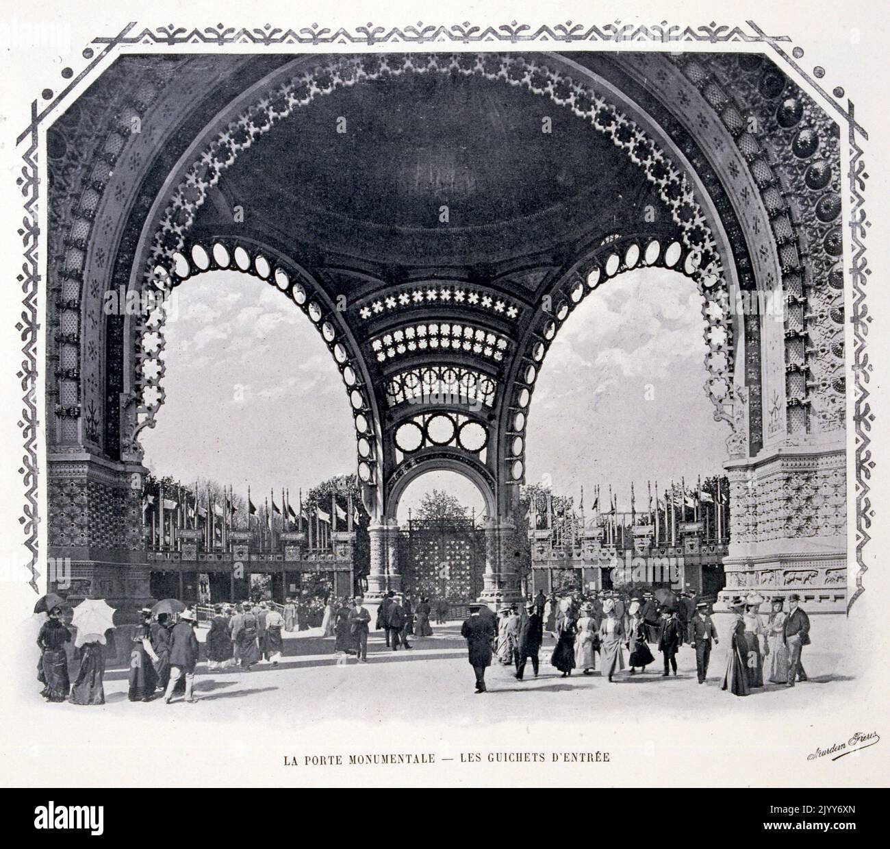 Exposition universelle Paris, 1900; Noir et blanc Illustration de la ...