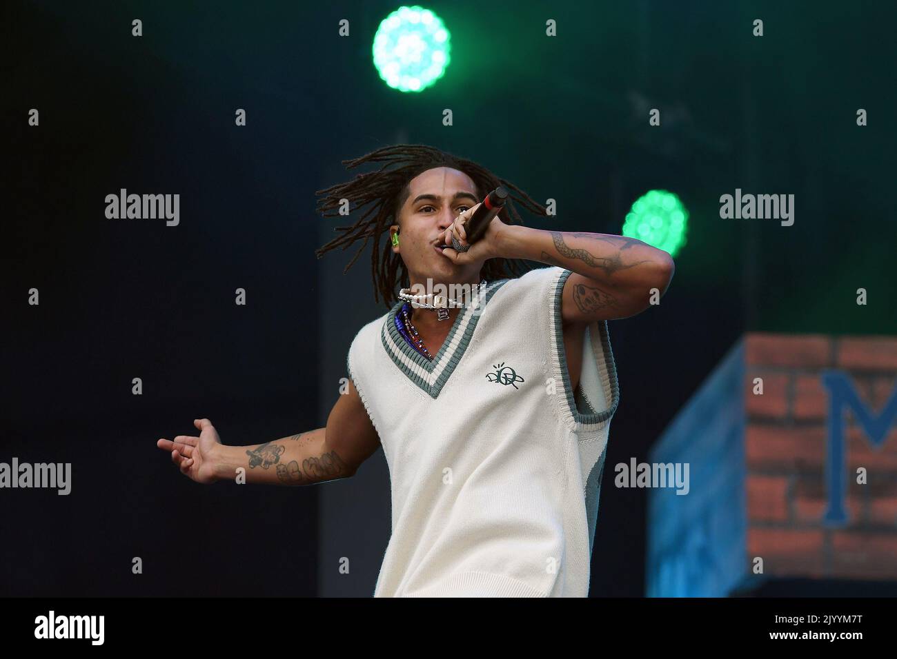 Rio de Janeiro, Brésil, 4 septembre 2022. RAP Singer Matuê, lors de son ...